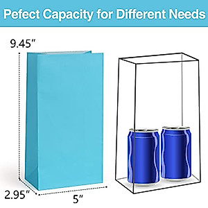 Poever 30 Pcs Party Favor Bags 6 Colors Small Gift Bags 5x2.95x9.45 Colorful Treat Bags Rainbow Party Bags Kraft Paper Bags for Birthday Party Wedding Craft Activities