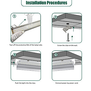SZHLUX 4FT Led Shop Light for Garage, (50W x 4 Pack)5000K 7000LM Linkable Super Bright Led Garage Lights, Basement Warehouse Workshop Work Ceiling Panel Fluorescent Strip Daylight Bulbs Fixtures