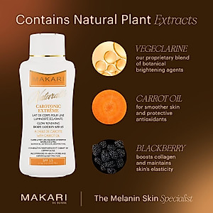 MAKARI Carotonic Extreme Body Lotion (17.6 oz) | Fights Excess Oil Production | Helps Fade Body Scars and Marks | Skin Brightening Formula | Helps Resist Aging and Promotes Healthy Radiance