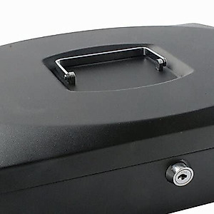 Q-Connect Cash Box 10 Inch Black
