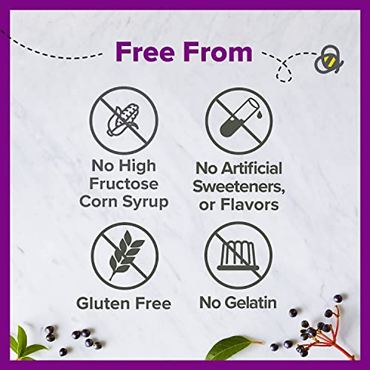 Zarbee's Gummy Daily Immune Support Supplement With Vitamins A, C, D, E & Zinc, Black Elderberry Fruit Extract, Natural Berry Flavor, 60 Count