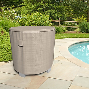 Budge P5A32PM1 English Garden Patio Bar Table Cover Heavy Duty and Waterproof, Small, Tan Tweed