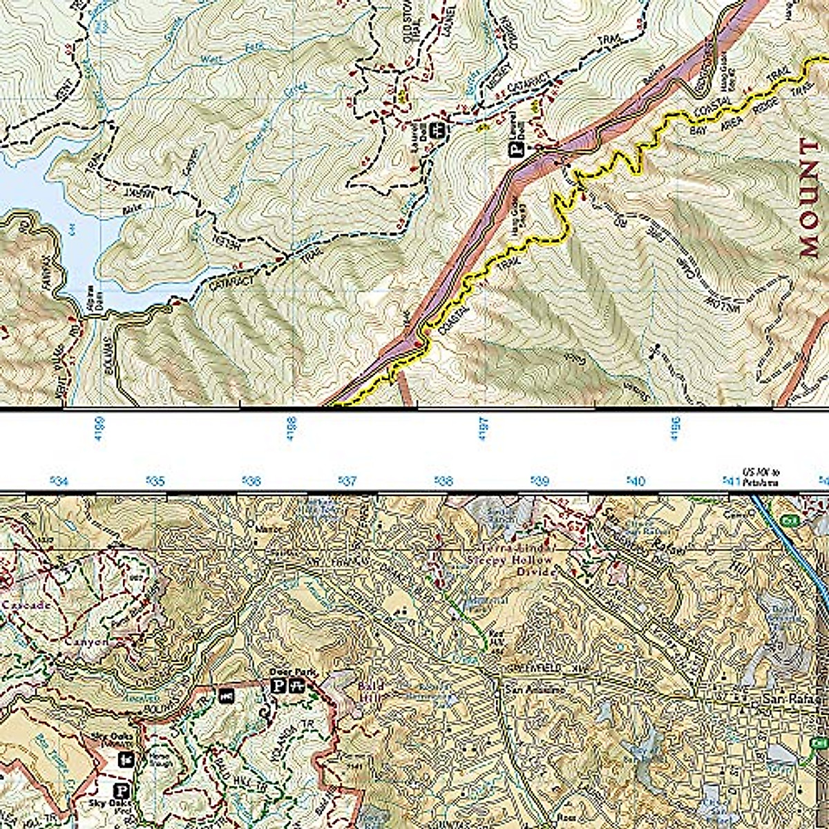Mount Tamalpais, Point Reyes Map (National Geographic Trails Illustrated Map, 266)