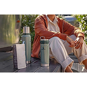 Stanley Classic Vacuum Insulated Wide Mouth Bottle - BPA-Free 18/8 Stainless Steel Thermos for Cold & Hot Beverages – Keeps Liquid Hot or Cold for Up to 24 Hours