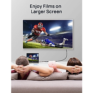 JSAUX USB C to HDMI Adapter, 4K USB Type-C to HDMI Female Adapter [Thunderbolt 3 Compatible] for iPhone 15 Pro, MacBook Pro/Air, Surface, Samsung Galaxy S21 S20 Ultra S10 S9 S8, Dell XPS 15-Grey