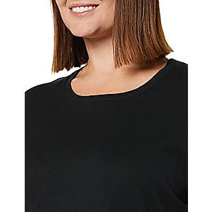 Amazon Essentials Women's Lightweight Long-Sleeve Crew Neck Tunic Sweater (Available in Plus Size), Black, Large