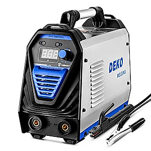 DEKOPRO 200Amp MMA Welder, 110/220V Stick Welder Dual Voltage ARC Welders Portable Welding Machine Electrode Holder,Work Clamp, Input Power Adapter Cable and Brush