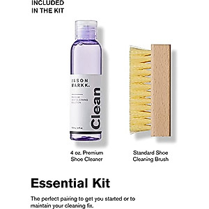 Jason Markk Essential Kit - 4 oz. Premium Shoe Cleaner & Standard Brush - Biodegradable and Free from Harsh Chemicals - Cleans and Conditions up to 100 pairs of Sneakers - Removes Dirt and Stains