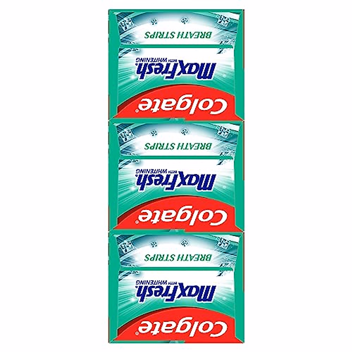 Colgate Max Fresh with Whitening Toothpaste with Mini Breath Strips, Clean Mint Toothpaste for Bad Breath, 6.3 Oz Tube. 3 Pack