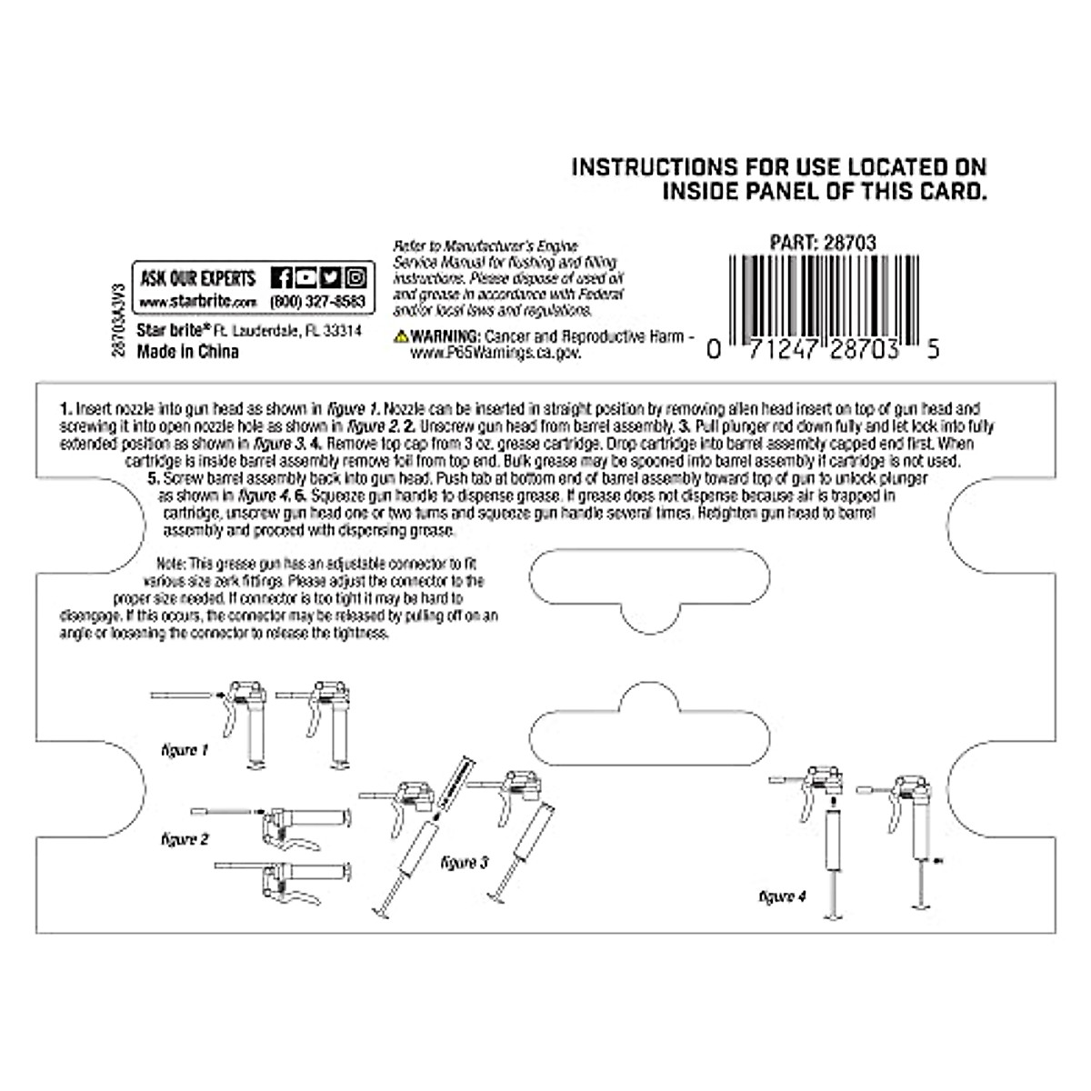 STAR BRITE Pistol Grease Gun with 3 OZ. Cartridge (028703),Silver