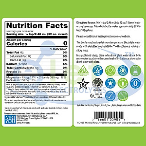 elete Electrolyte Add-in Hydration Drops | Sodium, Magnesium, Potassium & Trace Minerals | Unflavored, All Natural | Leg & Muscle Cramp Relief | Transform Any Drink into a Sports Drink, 4 Ounce