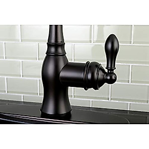 Kingston Brass GSY7705ACLSP American Classic Kitchen Faucet with Sprayer and Deck Plate, 9-7/16", Oil Rubbed Bronze , Oil-Rubbed Bronze