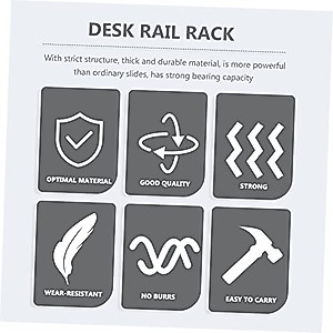 Tofficu 1 Pair Keyboard Rails Plastic Pallet Computer Desk Accessories PC Keyboard Drawer Slides Bearing Keyboard Tray Slide Rail Under Desk Tray Keyboard Rack Computer Drawer Tray Ball