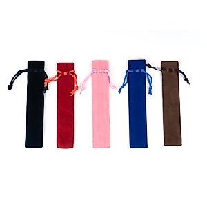 eHooyau Pencil Bag, 25 Pieces Pen Pouch Velvet Drawstring Pen Bag Velvet Case Pencil Bag for Pen and Pencil, Multicolor