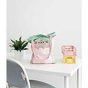 Official Pusheen Premium Cotton Tote Bag - Cotton Shopping Bag - 14x16x2 inches - Canvas Bag - Cotton Bag - Gift Bag - Pusheen Gifts - Cute Tote Bag - Pusheen Merchandise