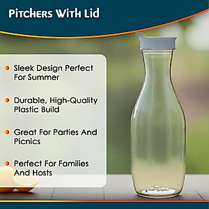 Elegant Leak-Proof Pitchers with Lid, 50 oz. - 1 Count - Premium Material & Sleek Design, Perfect for Everyday Use