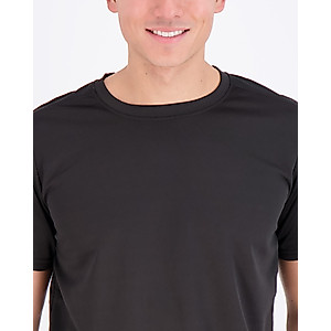 5 Pack:Men’s Mesh Active Wear T-Shirt Essentials Performance Workout Gym Training Quick Dry Fit Dri Tech Breathable Short Sleeve Crew Under Shirt Athletic Sport Running Top Exercise SPF- Set 5 L