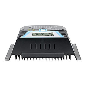 PowMr 60A PWM Solar Controller, 12V 24V 36V 48V Auto with LCD Display, Dual USB Output Charge Controller for AGM, Gel, Flooded, Lead-Acid and Lithium Battery