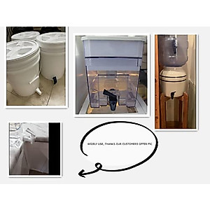 Replacement Cooler Faucet 4 White Water Dispenser Tap Set. BPA Free Plastic Spigot.