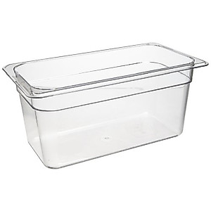 Cambro 36CW 5.6 qt Capacity, 12-3/4" Length x 6-15/16" Width x 6" Depth, Camwear Clear Polycarbonate Third Size Food Pan
