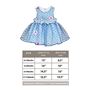 Lilax Baby Girl Lace Sleeveless Dot Tulle Dress Pageant 3 Piece Party Wedding Outfit (3-6 Months, Blue)