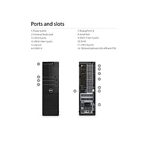 Dell 5050 Business Small Desktop Computer - Quad Core Intel i5 7th Gen, 16GB RAM, 256GB SSD, New Keyboard, Mouse, WiFi Adapter, Windows 10 Professional (Renewed)