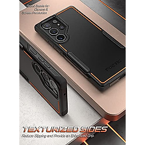 Poetic Neon Series Case Designed for Samsung Galaxy S23 Ultra 5G 6.8 inch, Dual Layer Heavy Duty Tough Rugged Lightweight Slim Shockproof Protective Case 2023 New Cover for Galaxy S23 Ultra 5G, Black