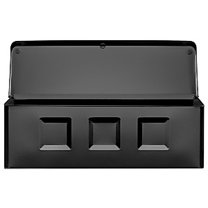 Architectural Mailboxes Wayland Galvanized Steel Wall Mount Mailbox, 2689B-10, Black, Small Capacity