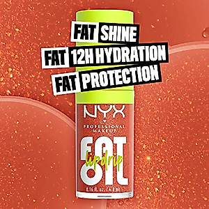 NYX PROFESSIONAL MAKEUP Fat Oil Lip Drip, Moisturizing, Shiny and Vegan Tinted Lip Gloss - Follow Back (Shimmering Warm Nude)