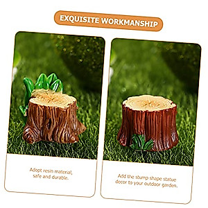 NUOBESTY 32 Pcs Micro Landscape Small Tree Stump Fairy Figurine Stump Model Decor Landscape Adornments Women Bedroom Decor and Accessories Sculptures Home Decor Mini Resin Statue