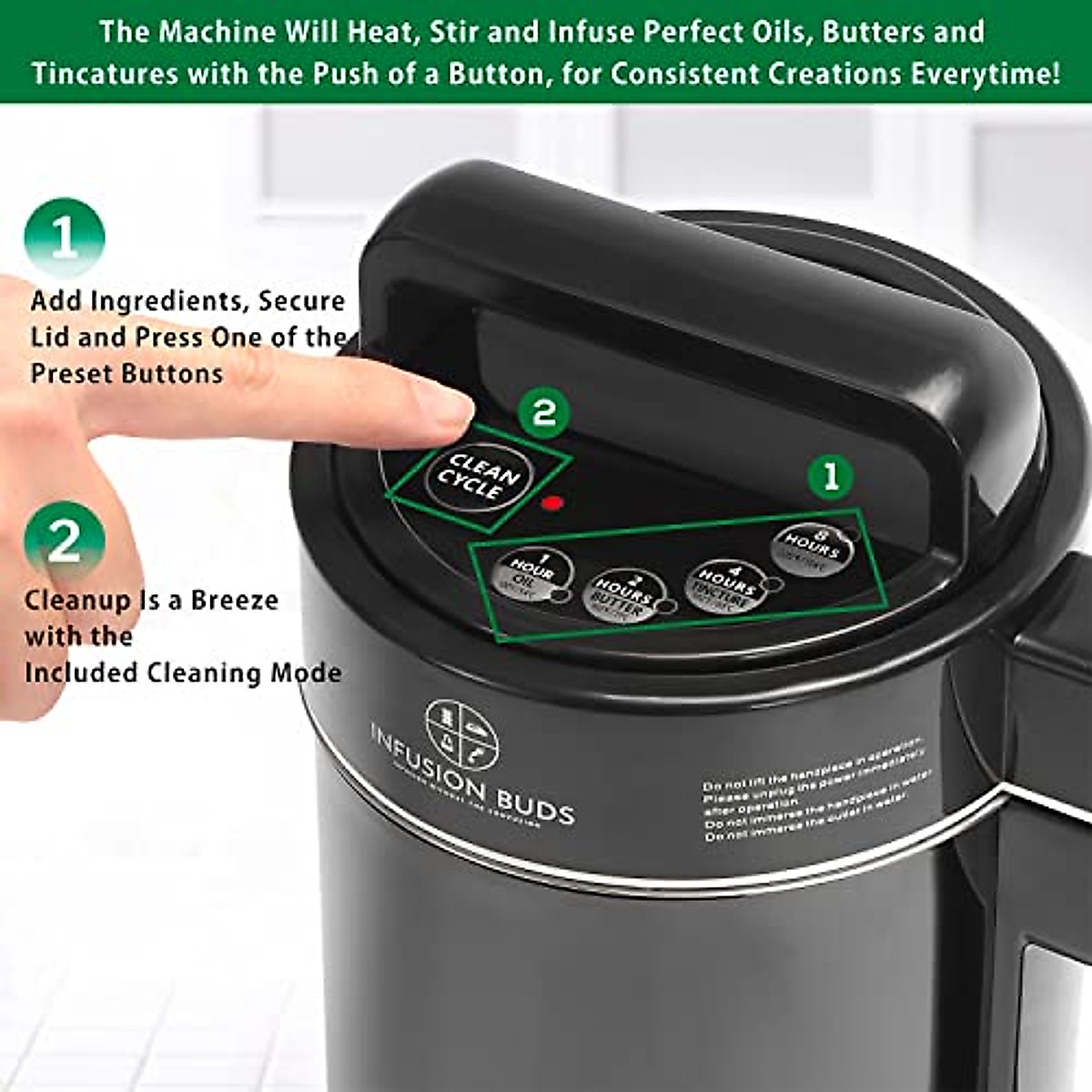 Infusion Buds Butter Infuser Machine- 2023 Herbal Butter Maker Machine | Herbal Butter & Oil Infuser Machine. Butter Machine | Includes Decarb Box And Tons Of Accessories