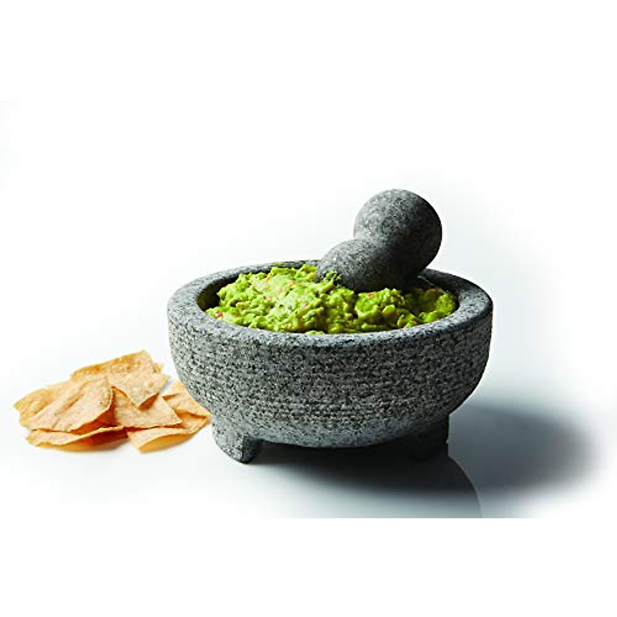 Vasconia 4-Cup Granite Molcajete Mortar and Pestle, Gray