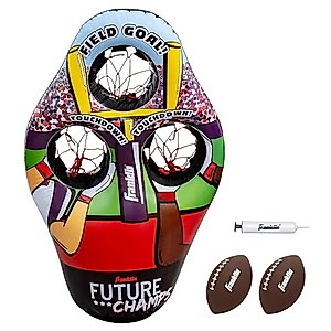 Franklin Sports Kids Football Target Toss Game - Inflatable Football Throwing Target Toy with Soft Mini Footballs - Fun Kids Football Toy Toss Game - Inflatable Indoor + Outdoor Sports Game 45 In.