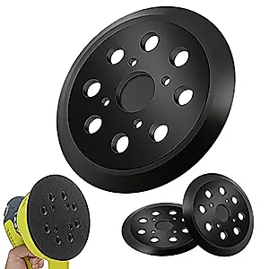 KONIGEEHRE Replacement for 5 Inch 8 Hole Hook and Loop Sander Backing Pads Ridgid R2600 and R2601, Craftsman 315.112170, Ryobi RS290, Milwaukee 6021-21 Random Orbit Sanders (3 Pack)