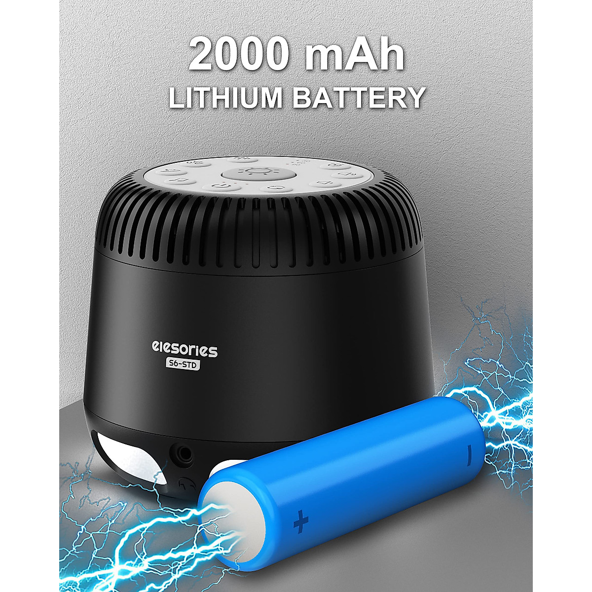 White Noise Machine, 24 Relaxing Nature Sounds, 10-Color Baby Night Light, V5.1 Wireless Speaker, Built-in Rechargeable Battery Sound Machine Sleep Therapy for Baby Adult Kids Sleeping Nursery Home