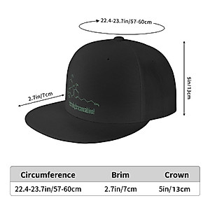 Snapback Hat Thc-Molecule-Weed-Cannabis Trucker Hat Hip Hop Classic Plaid Flat Baseball Cap Black