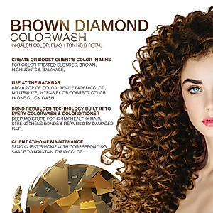 Celeb Luxury Gem Lites Colorwash, Professional Semi-Permanent Hair Color Depositing Shampoo, Brown Diamond