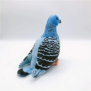 Simulation White Pigeon Stuffed Animal Toy - 8 inch Rock Pigeon Toys, Cute Pigeon as Gift (Blue)