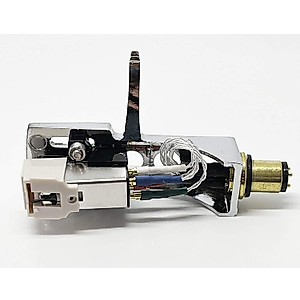 Cartridge, conical Stylus, needle with mounting bolts and Chrome Headshell for Technics SL-1200, SL-1210, SL-1600, SL-1610, SL-1700, SL-235, SL-23A, SL-B2