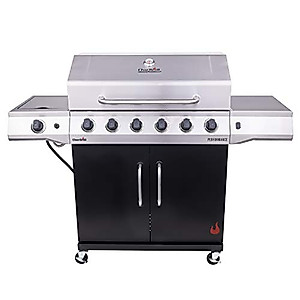 Char-Broil 463229021 Performance 6-Burner Cabinet-Style Liquid Propane Gas Grill, Stainless/Black