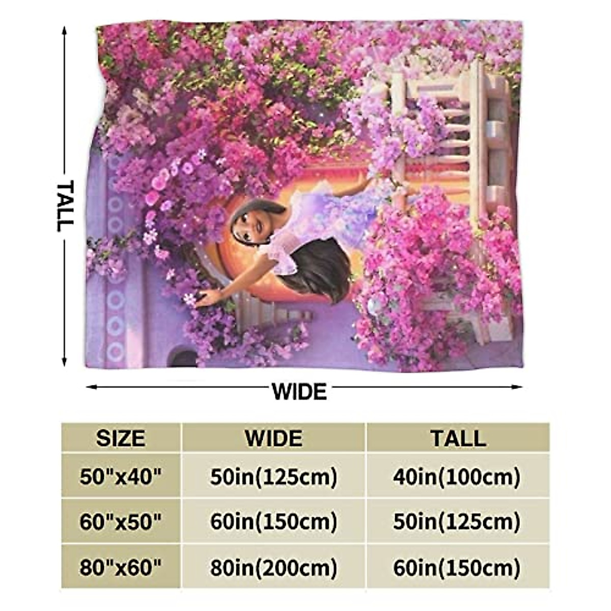 JIATING Blanket 3D Printing Ultra-Soft Micro Fleece Lightweight Blanket Sofa Comfort Warm Flannel Throw Blanket 50''x40'', 10842