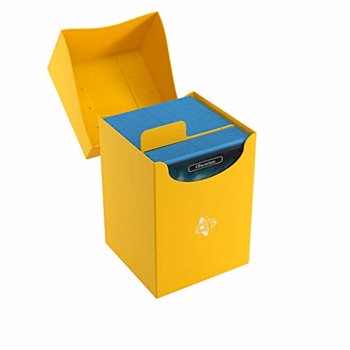 Gamegenic Deck Holder 100+ Casual Deck Box | Double-Sleeved Card Storage with Flex Card Divider | Premium Card Game Protector | Cobra Neck Technology | Holds up to 100 Cards | Yellow Color | Made
