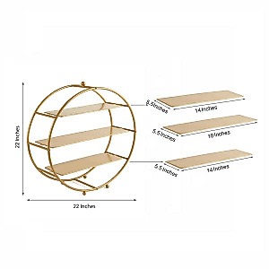 Efavormart 21" Gold Metal Tiered Cupcake Stand 3 Tier Dessert Stand Cupcake Holder
