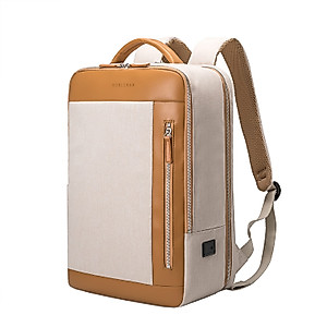 NOBLEMAN Business Smart Backpack Waterproof Laptop Backpack Travel Durable Daypack (beige)