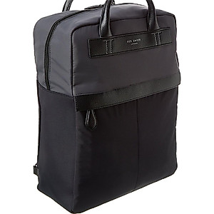 Ted Baker Warp Top Handle Canvas & Leather Backpack, Os, Black