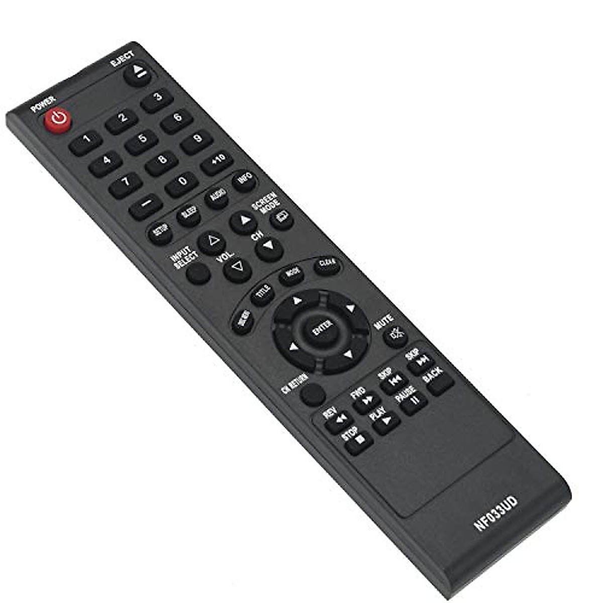 NF033UD Replace Remote Control fit for Emerson Sylvania LCD TV LD190EM1 LD190EM2 LD260EM2 LD320EM2 RLD190EM1 RLD190EM2 LD190SS1 LD320SS2 LD190SS2 LD195SSX LD320SSX LD320SS2 A9DF1UH LD320SS1