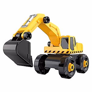 Odowalker Take Apart Car Sandbox Toy Construction Vehicle 6" Trucks Assembly 6 in 1 Engineering Car with Screwdriver DIY STEM Educational Building Toys