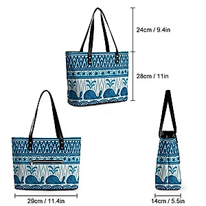 Womens Handbag Whales Leather Tote Bag Top Handle Satchel Bags For Lady