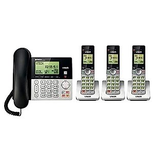 VTech DECT 6.0 3-Handset Corded/Cordless Phone with Digital Answering System