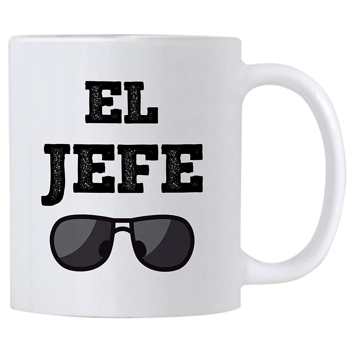 Mug Idea for Boss. El Jefe 11 oz Coffee Mug. Funny Saying in Spanish for The Bosses. Regalo para Tu Jefe. (White)